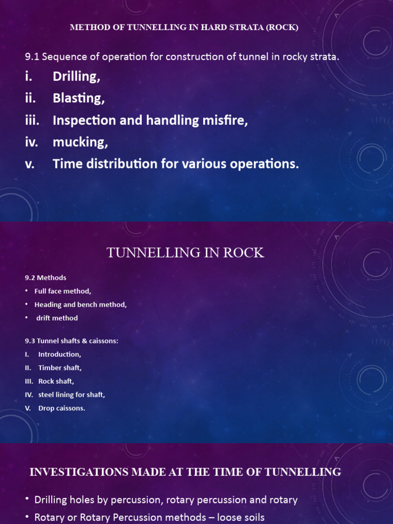 Tunnelling in Hard Rock | PDF