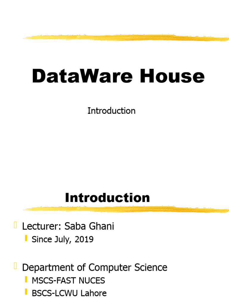 Lecture 1 | Download Free PDF | Data Warehouse | Databases