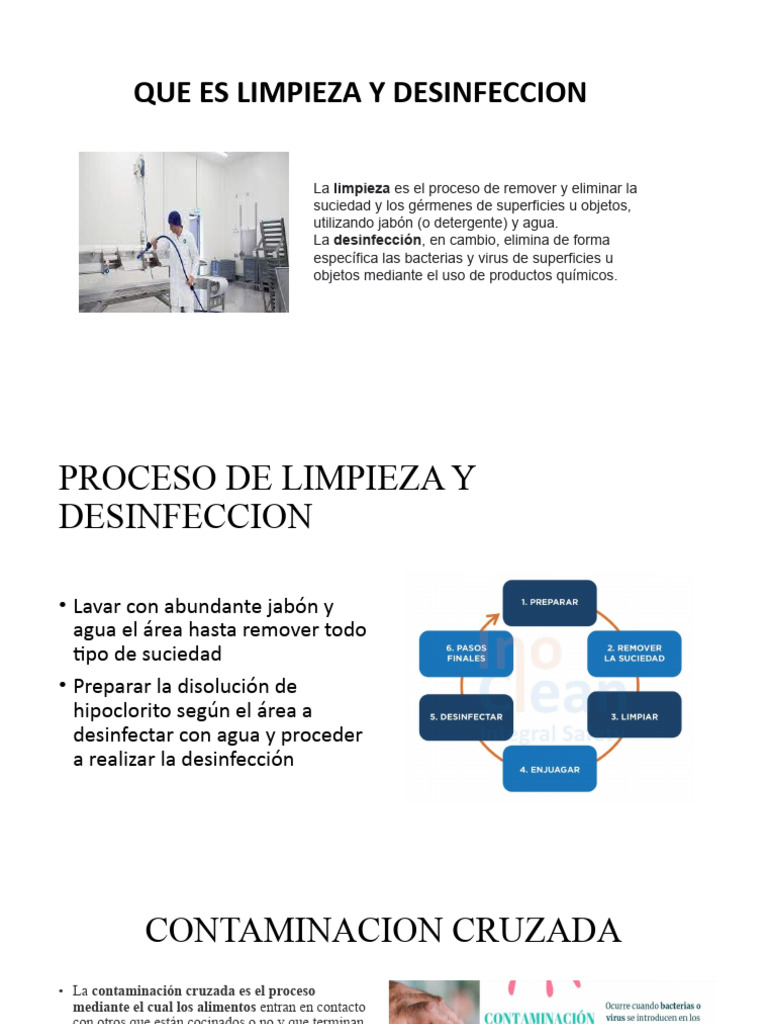 Capacitacion Limpieza y Desinfeccion | PDF
