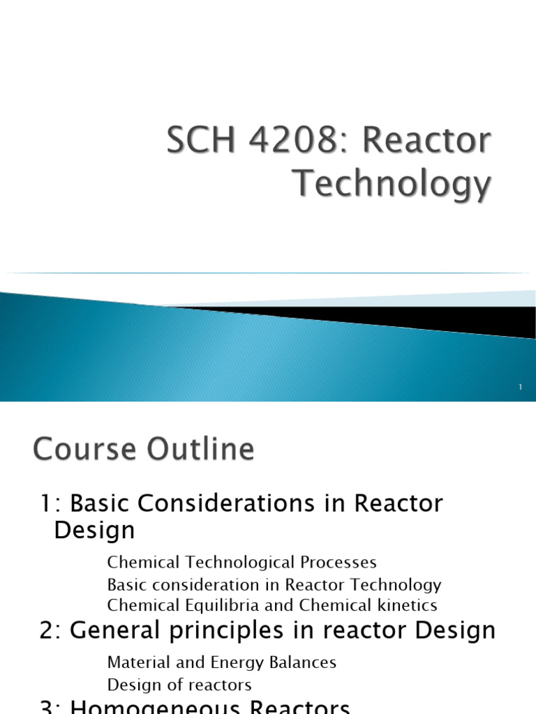 Reactor Design Principles Overview | PDF | Chemical Reactor | Chemical ...
