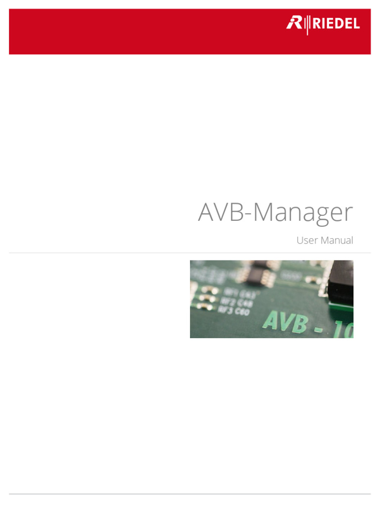 AVB-Manager User-Manual v1 2 | PDF | Computer Engineering | Computer Science