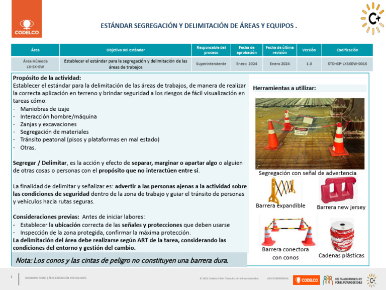 STD-GP-LXSXEW-0015 Segregación y Delimitación de Áreas y Equipos | PDF