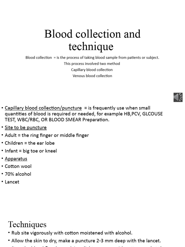Blood Collection and Technique | PDF | Blood | Vein