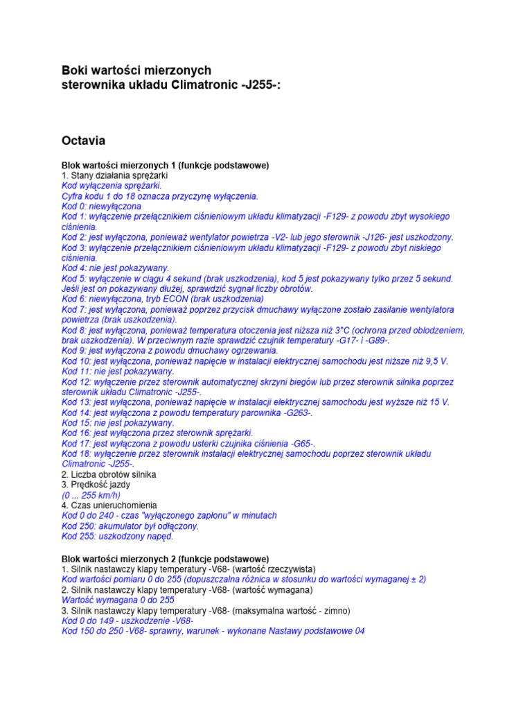 Skoda j255 Climatronic | PDF