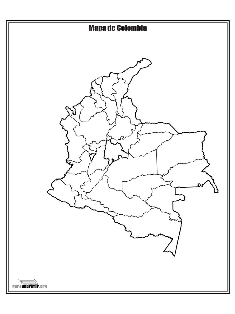 Mapa de Colombia Con División Política y Sin Nombres | PDF