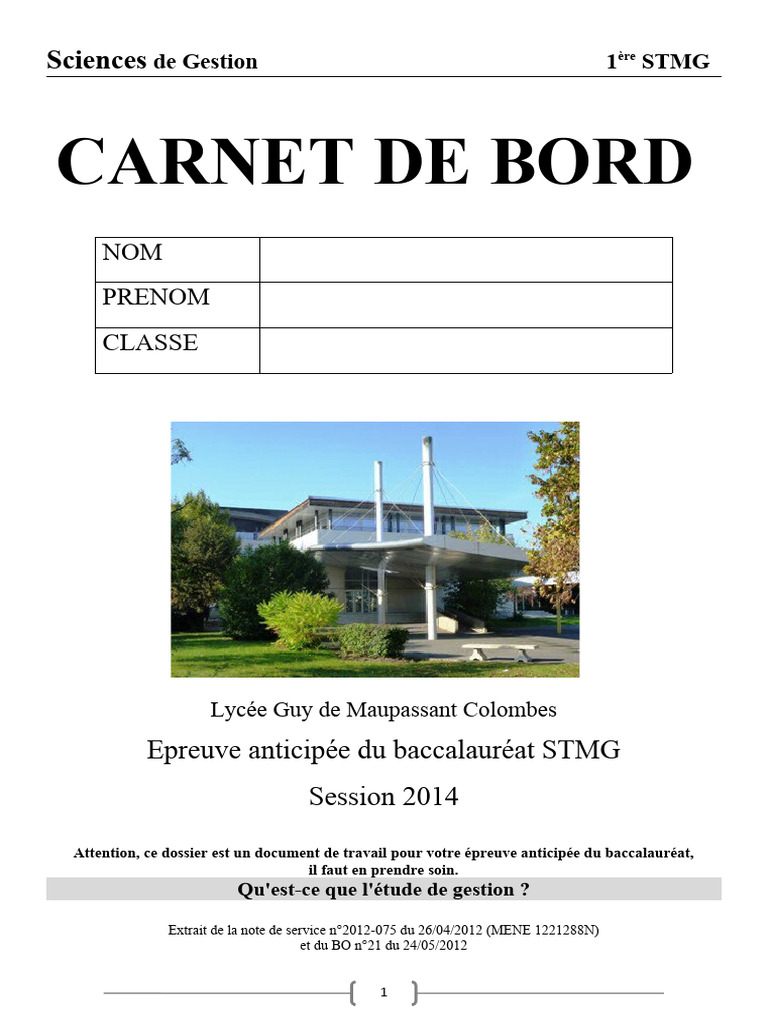 Étude de Gestion STMG : Guide 2014 | PDF | Évolution de carrière ...