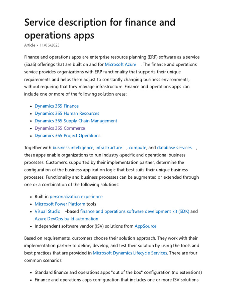 Dynamics 365 F&O Disaster Recovery Overview | PDF | Microsoft Azure ...