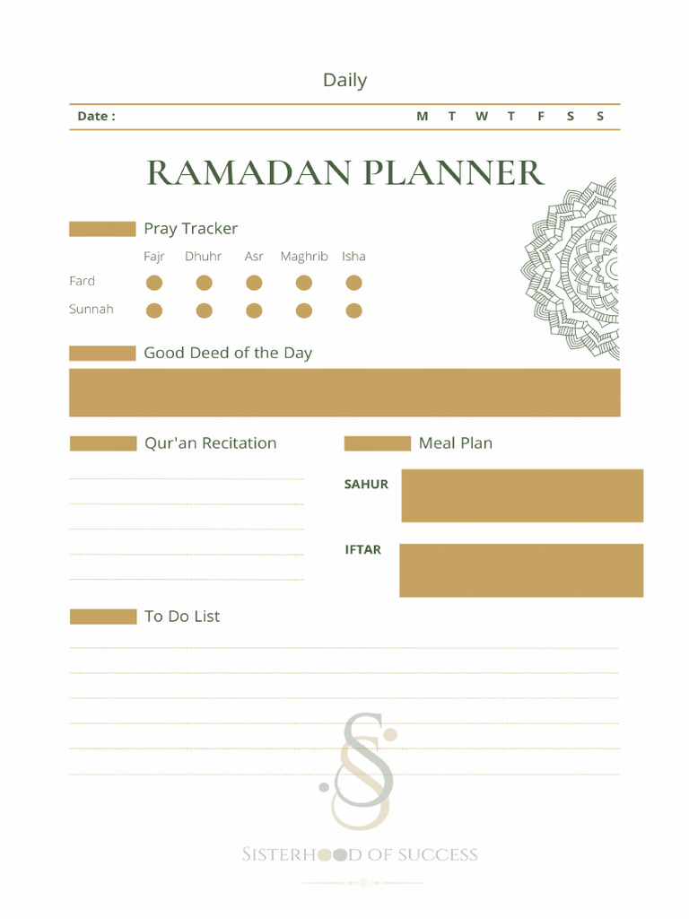 Ramadan Planner | PDF