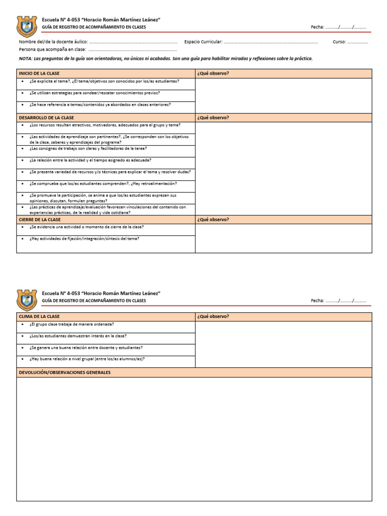 4 053 Guia Acompa Amiento en Clase | PDF | Aprendizaje | Cognición