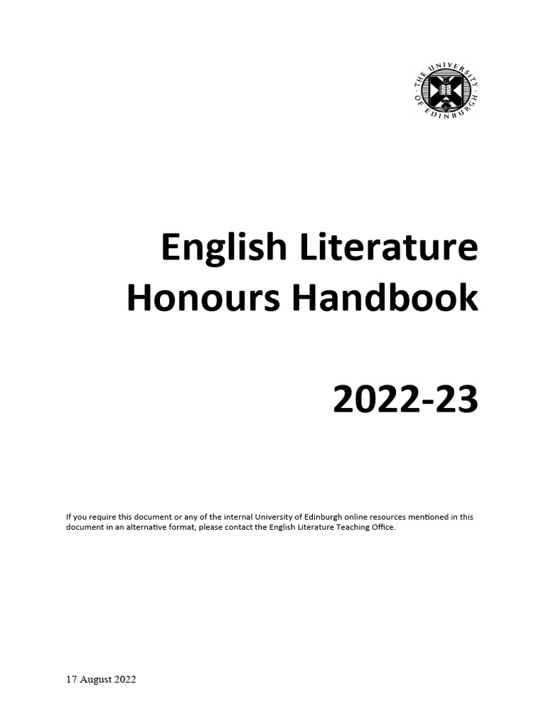 Honours Handbook 2022-23 | PDF | Thesis | Academic Degree