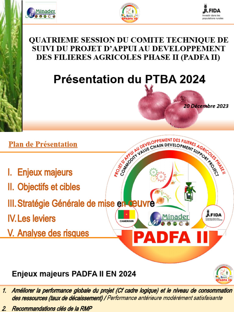 Présentation du PTBA 2024 et PADFA II | PDF | Économie