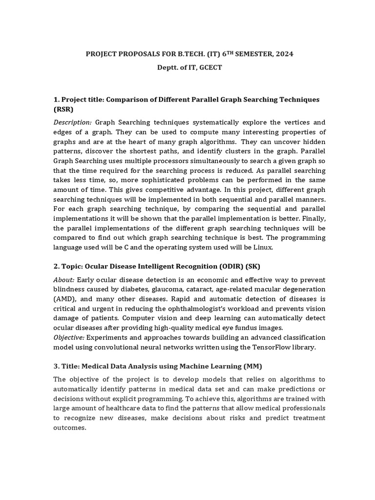 Project Proposal UG 6th Sem 2024 | PDF | Deep Learning | Computer Vision