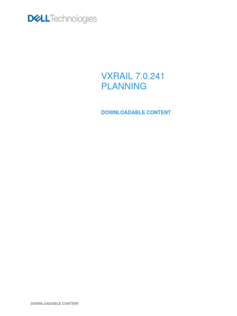 VxRail 7.0.XXX Planning | PDF | Domain Name System | Computer Network