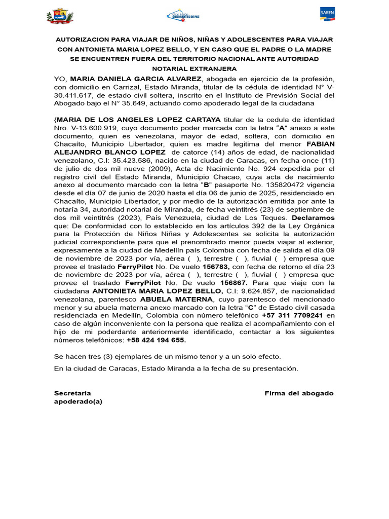 Autorizacion de Viaje | PDF | Gobierno | Gobierno y personalidad