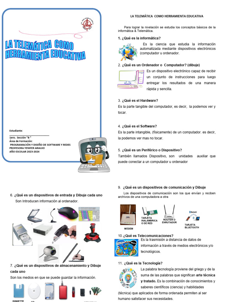 Conceptos Básicos de La Telemática 1 | PDF | Hardware de la computadora | Informática