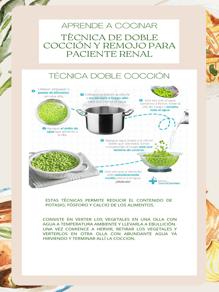 Doble Cocción y Remojo para Pacientes Renales | PDF