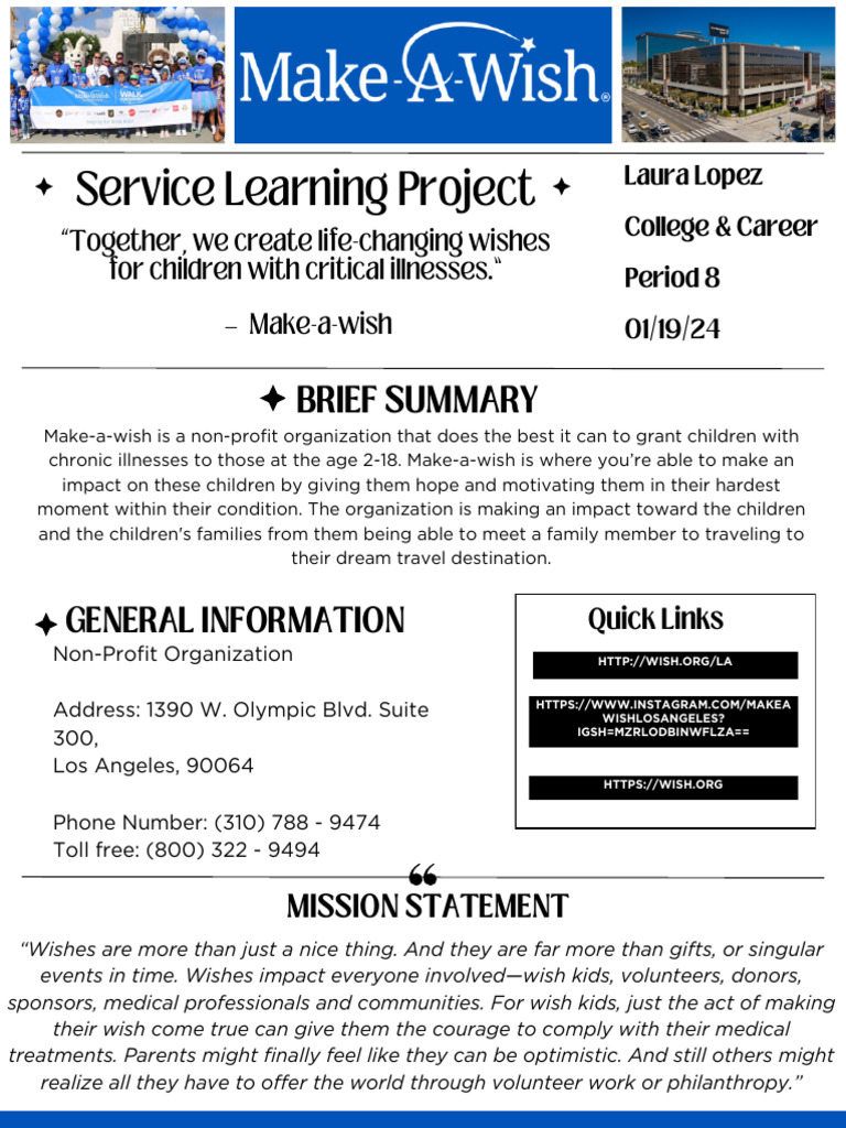 Service Learning Project | PDF