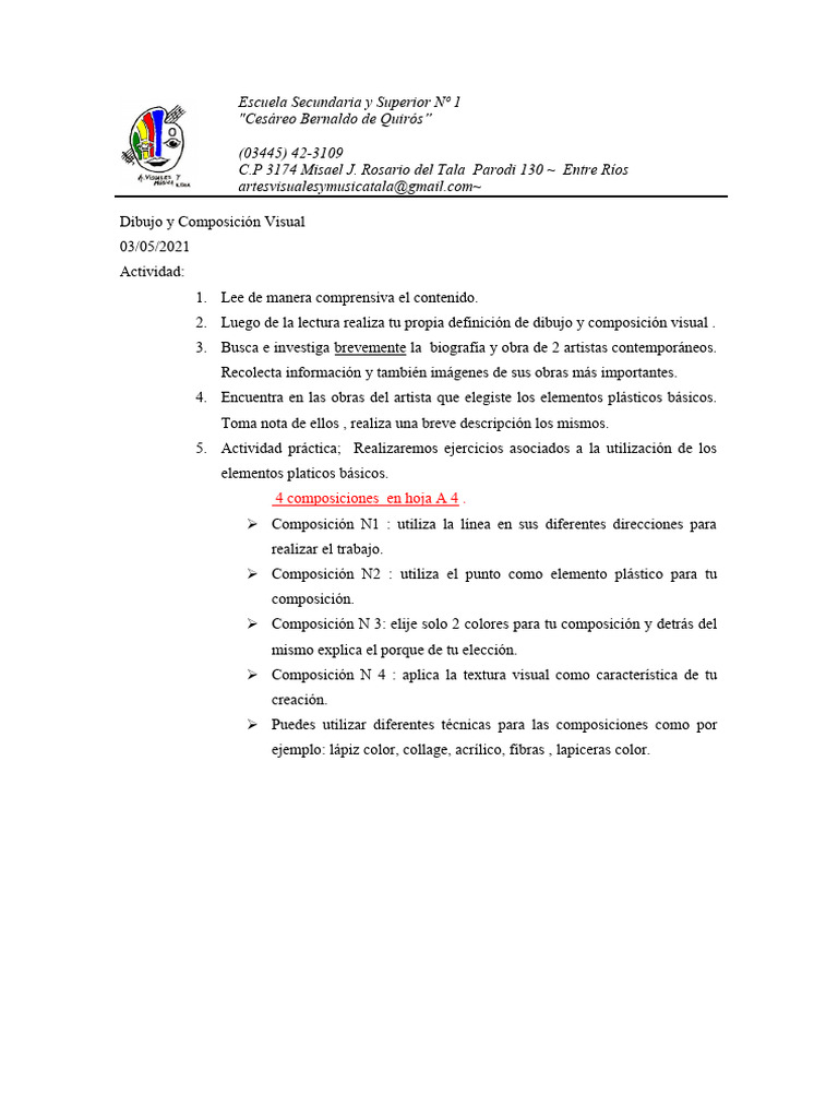 Actividad 1 Dibujo y Composición Visual | PDF