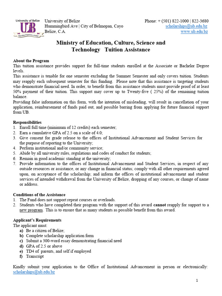 2020 21 Tuition Assistance Request Form | PDF