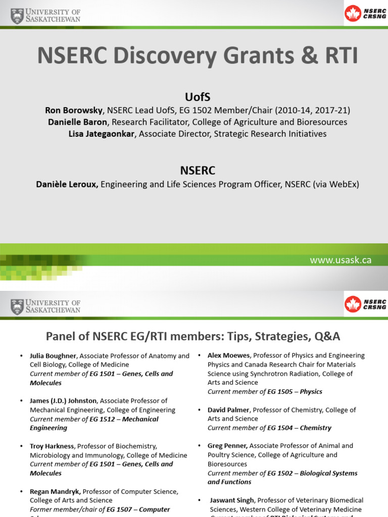 2019 05 21 Nserc Grants Workshop Slides PDF | PDF | Catalysis ...