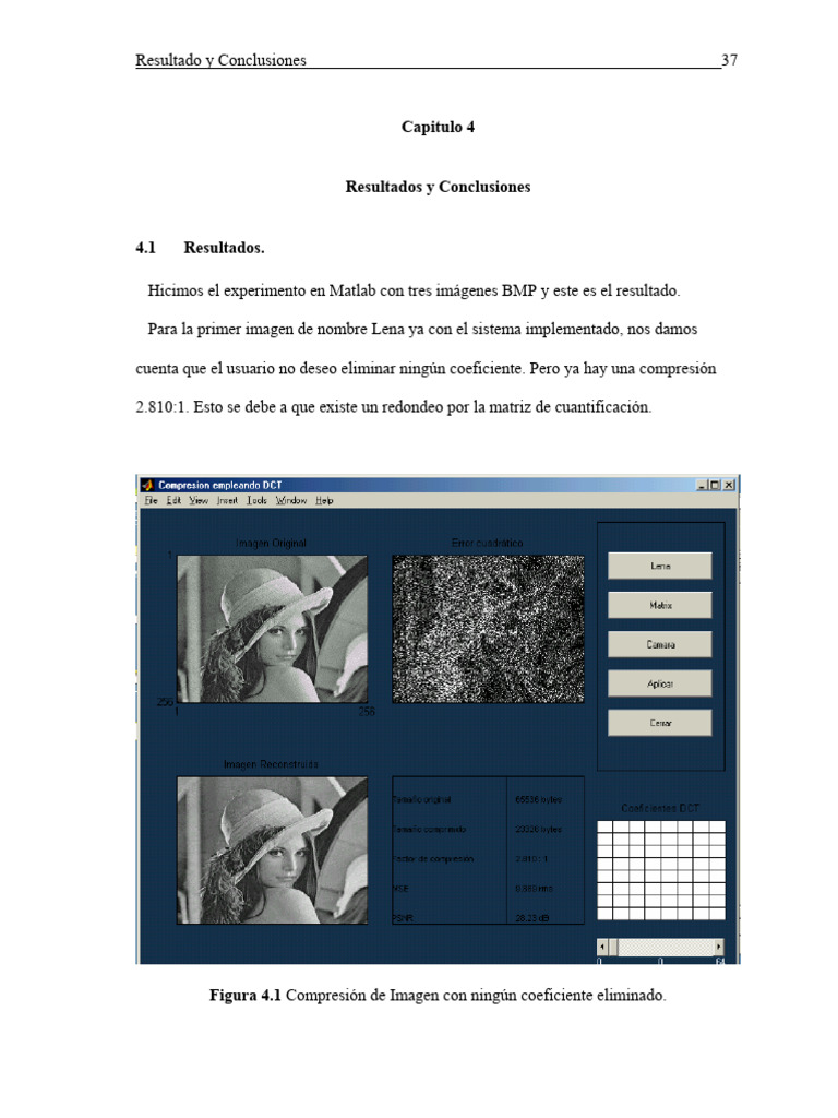 Compresión de Imágenes JPEG Capitulo4 | PDF