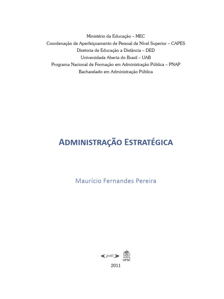 Administração Estratégica Pública | PDF