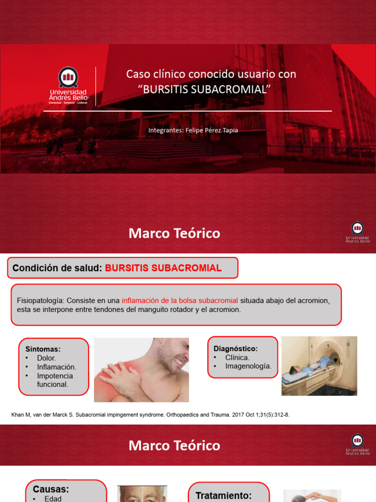 Bursitis Subacromial en Hombro Derecho | PDF | Hombro | Sistema musculoesquelético