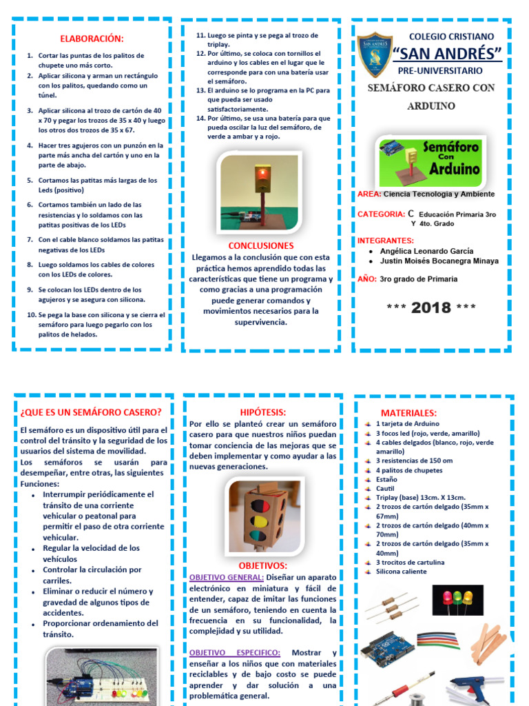 Triptico Del SEMAFORO | PDF | Semáforo | Diodo emisor de luz