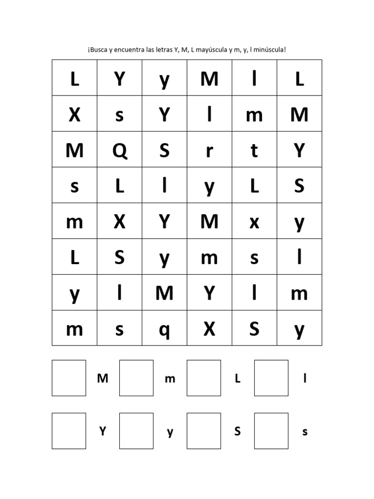 Busca y Encuentra Las Letras Y | PDF