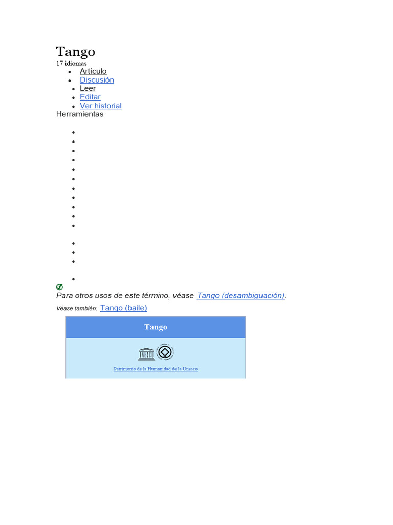 Tango | PDF | Musica Tango | Tango