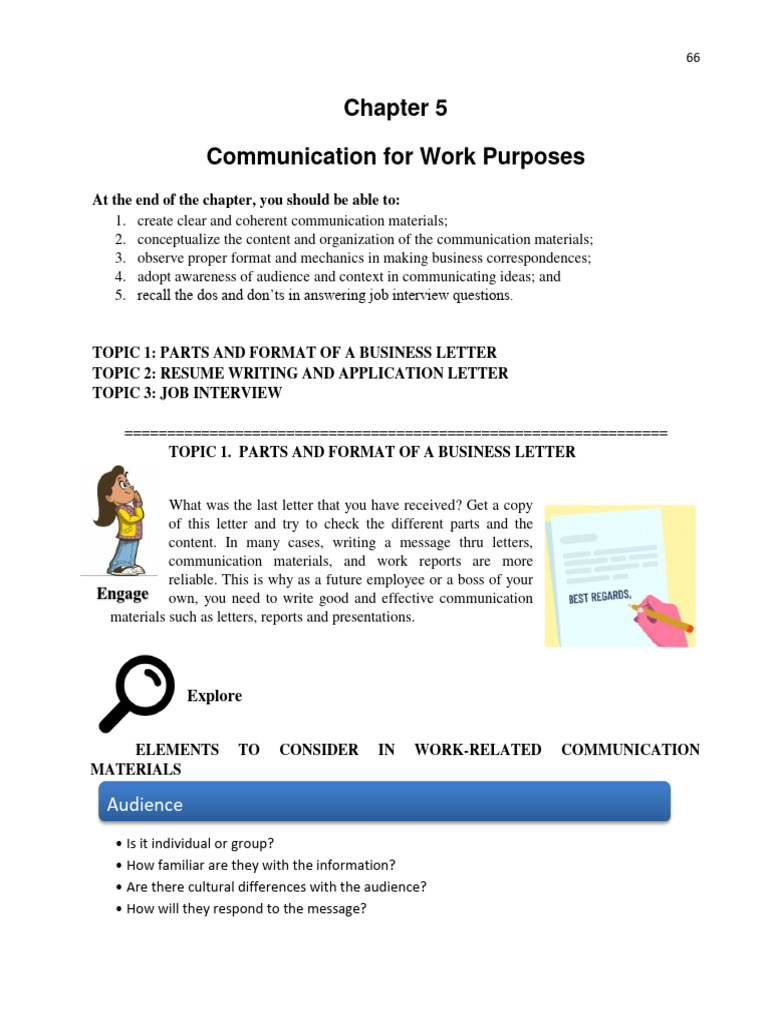 Chapter 5 Final p66 100 1 | PDF | Résumé | Job Interview