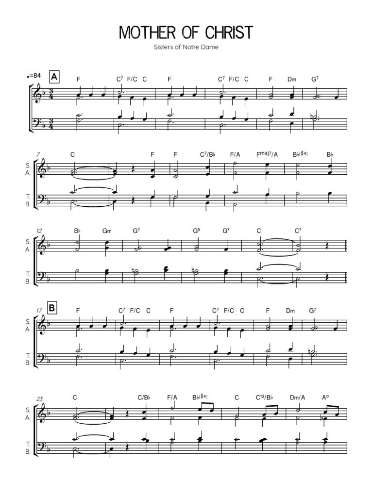 Mother of Christ (F Major) | PDF | Échecs | Alphabet latin