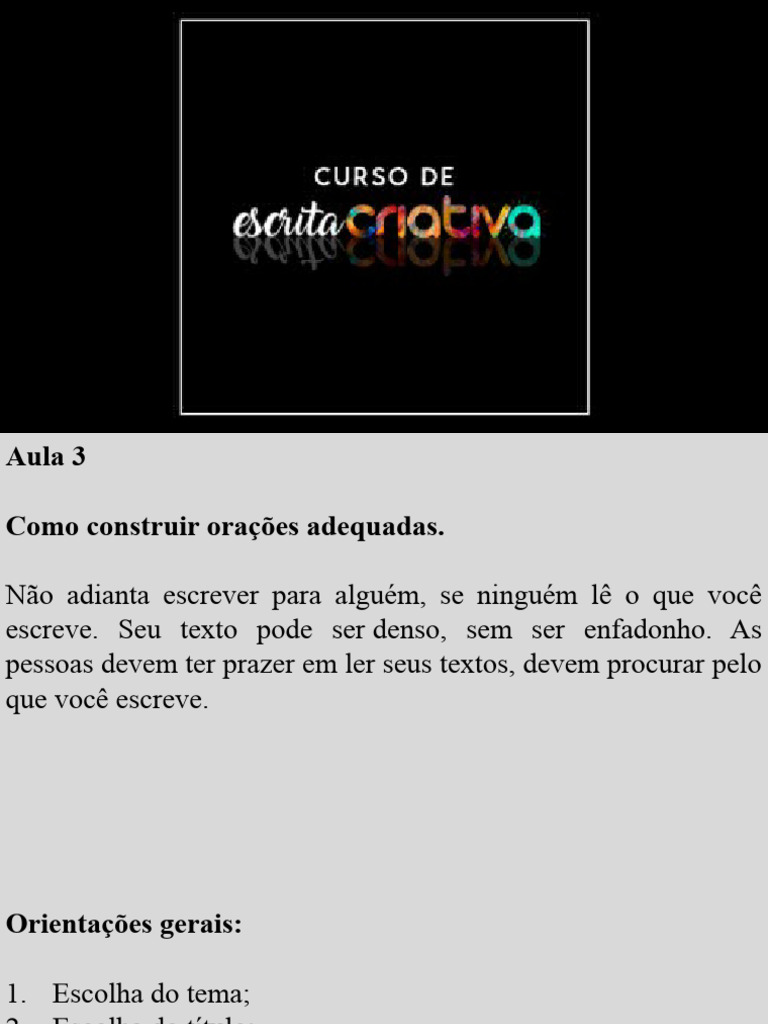 Material de Apoio - Slides (Aula 3) | PDF