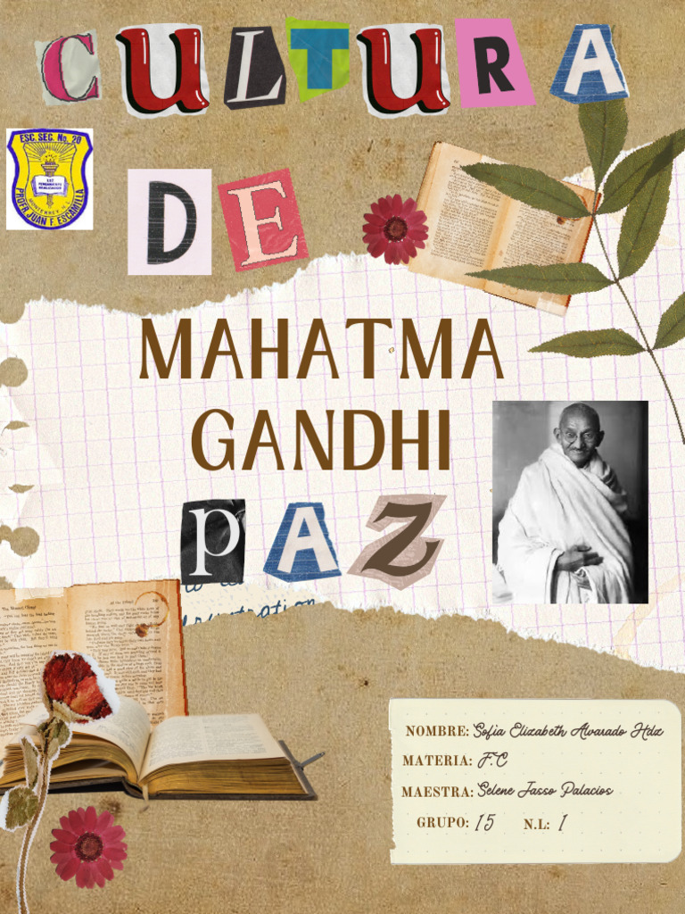 La Cultura De La Paz Pdf Mahatma Gandhi Paz