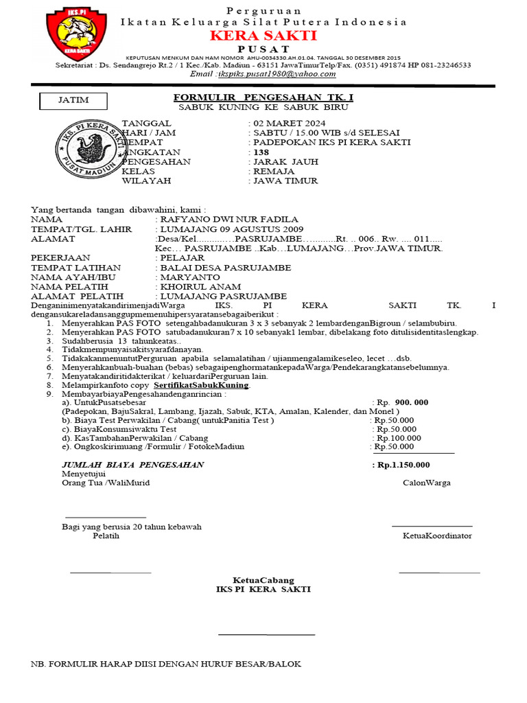 Tingk I Jatim 138 Rafiano | PDF