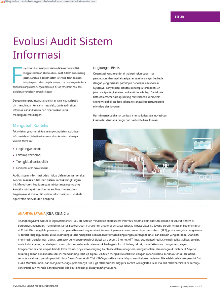 01 The Evolution of Information Systems Audit - En.id | PDF