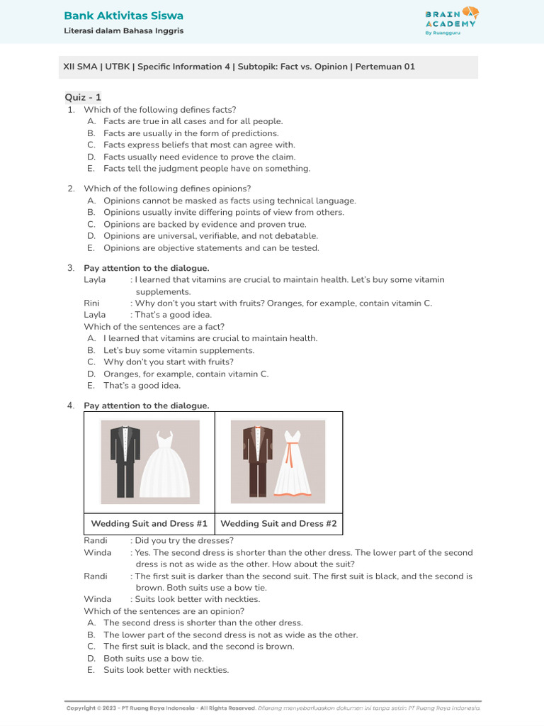 12UTBKLEN4001BS - V1 - Pertemuan 01 - Specific Information 4 | PDF ...