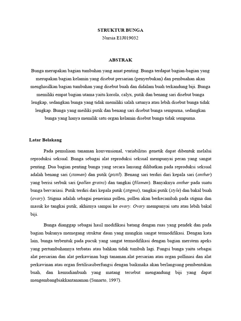 Struktur Bunga | PDF