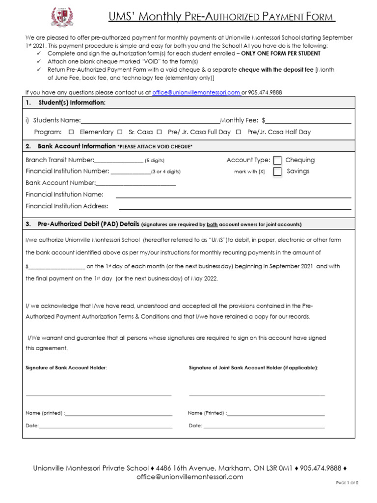 Ums Pad Form | PDF | Cheque | Payments