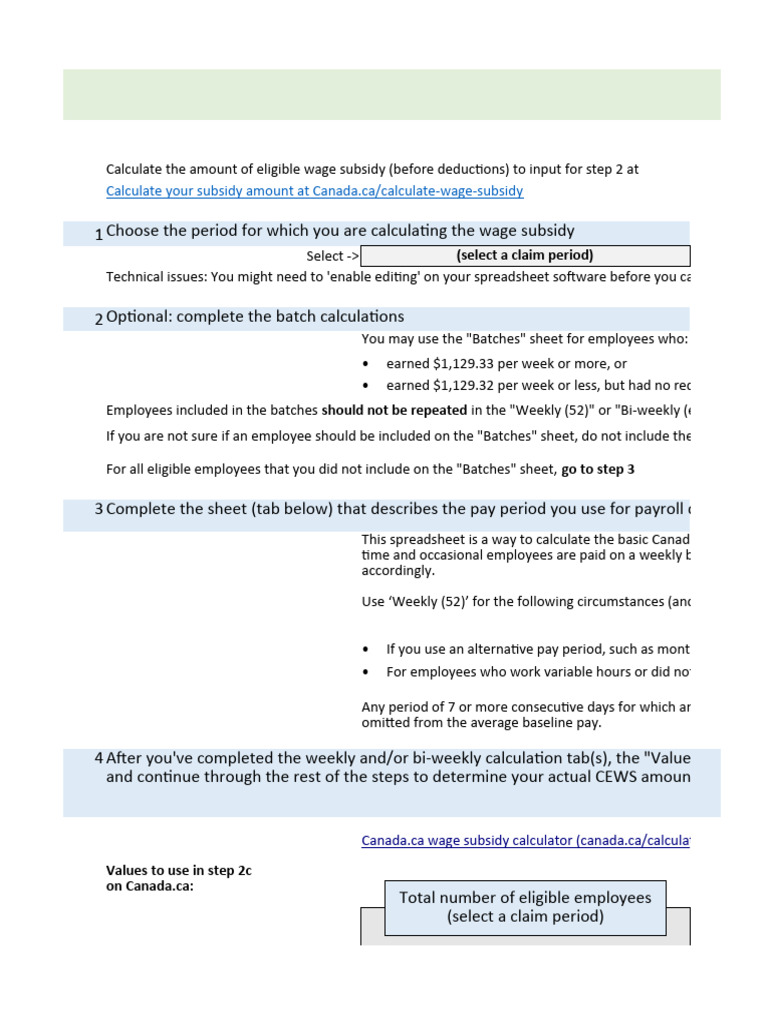 Cews Calculation | PDF