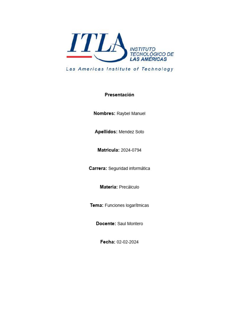 Presentacion Itla | PDF