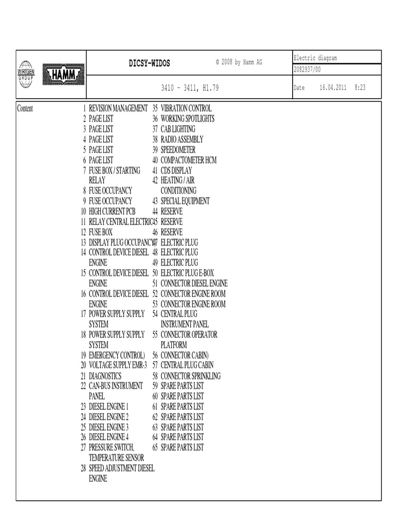 Diagrama Elétrico Rolo 3411 | PDF | Electrical Connector | Diesel Engine