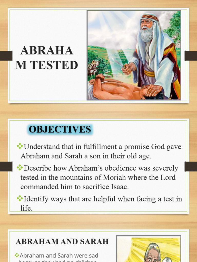 Abraham Tested | PDF | Abraham | Isaac