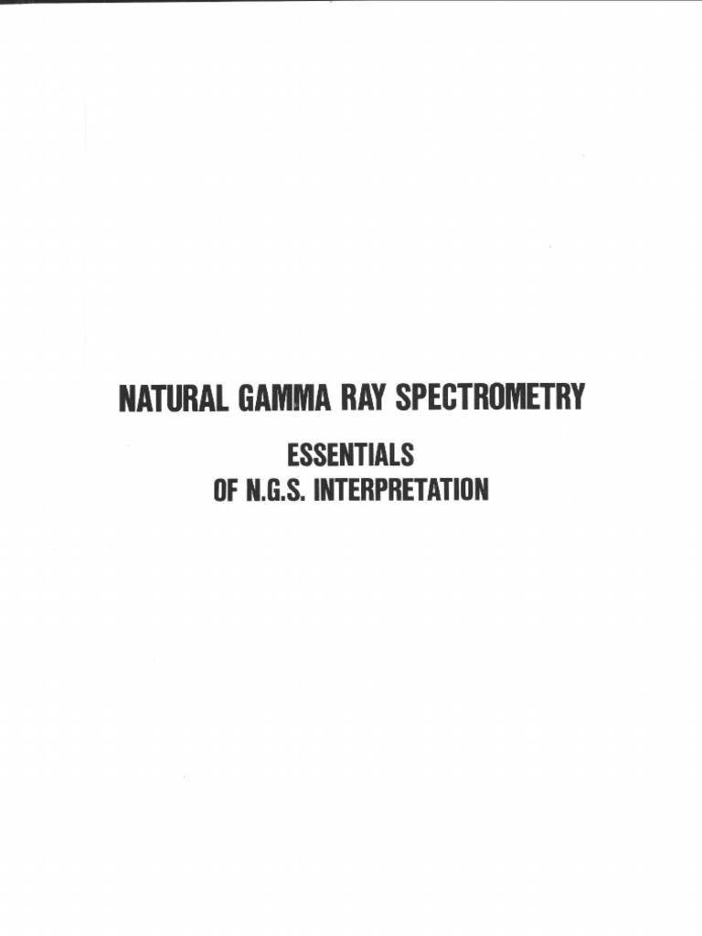 LOG 76 Natural Gamma Ray Spectrometry. Schlumberger | PDF
