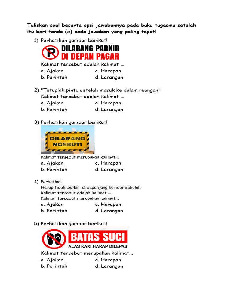Tuliskan Soal Beserta Opsi Jawabannya Pada Buku Tugasmu Setelah Itu ... Tuliskan Soal Beserta Opsi Jawabannya Pada Buku Tugasmu Setelah Itu ...