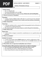 Class 10 History Chapter 1 Previous Year Questions - The Rise of Nationalism in Europe | PDF ...
