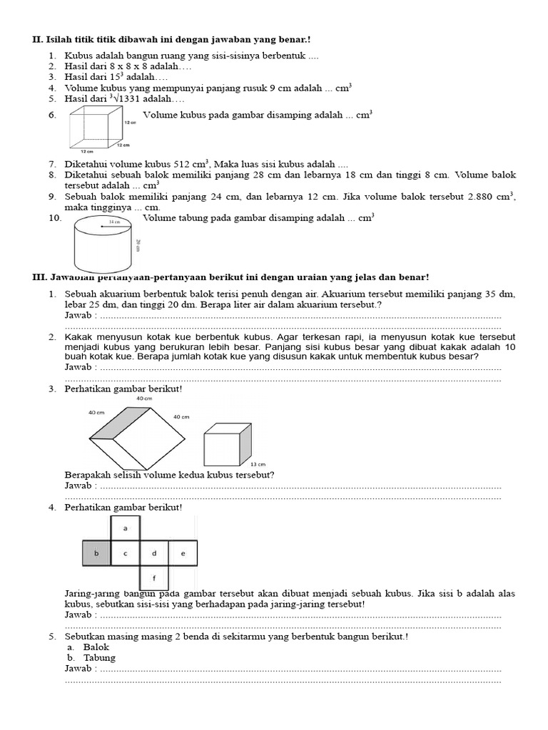 Soal PTS MTK SMT 2 Rom II Dan 3 | PDF | Metode & Bahan Ajar