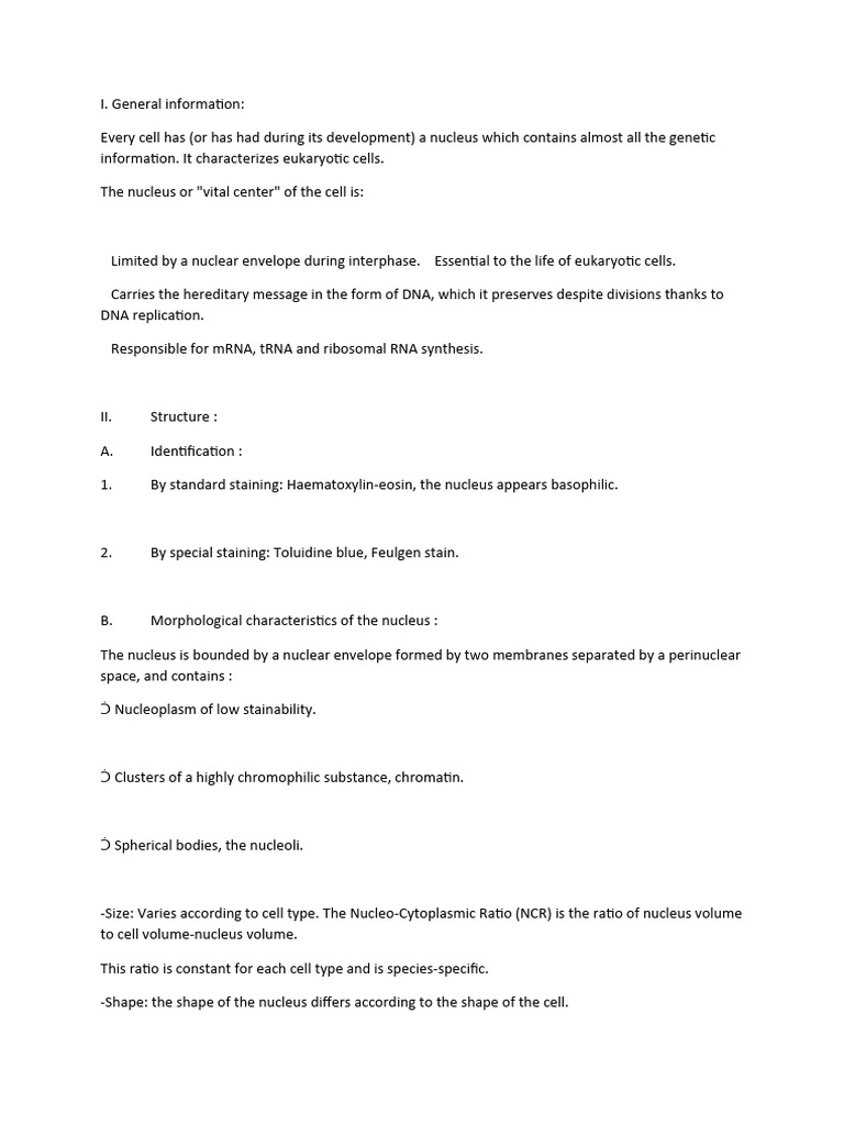 Interphasic Nucleus | PDF | Cell Nucleus | Cell (Biology)