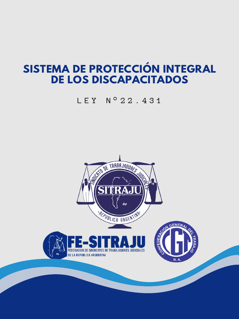 Ley 22.431. Sistema de Protección Integral de Los Discapacitados ...