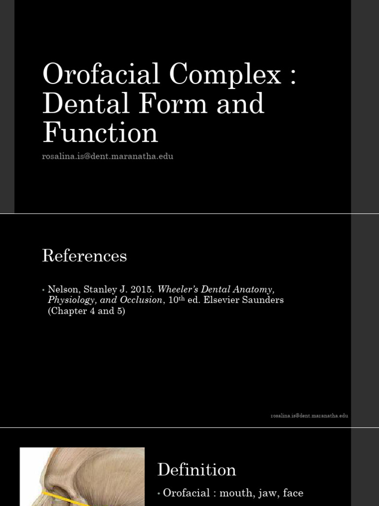 Orofacial Complex | PDF